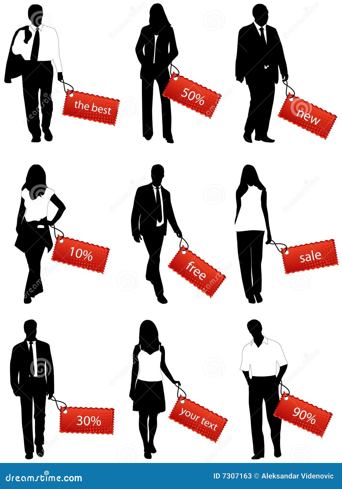 People and stickers stock vector. Illustration of sample - 7307163