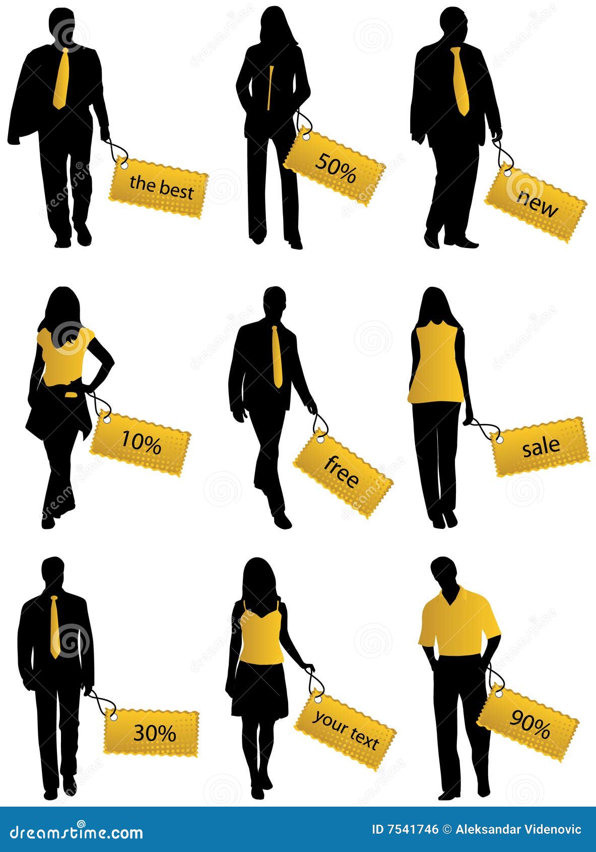 People and stickers stock vector. Illustration of label - 7541746