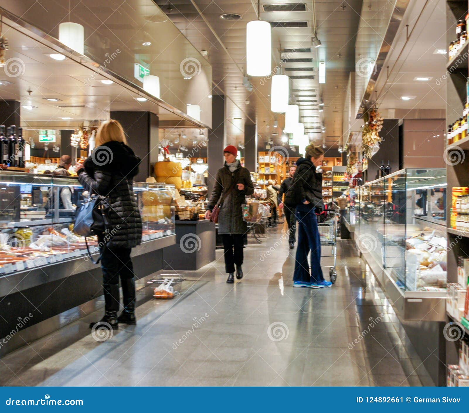 The People in the Store are between the Counters. Editorial Photo ...