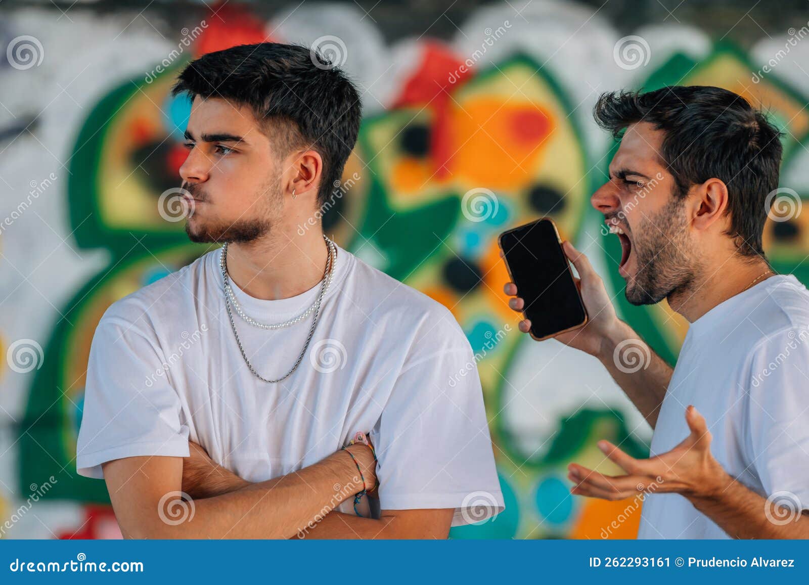 People in the Street Arguing and Yelling Stock Image - Image of ...