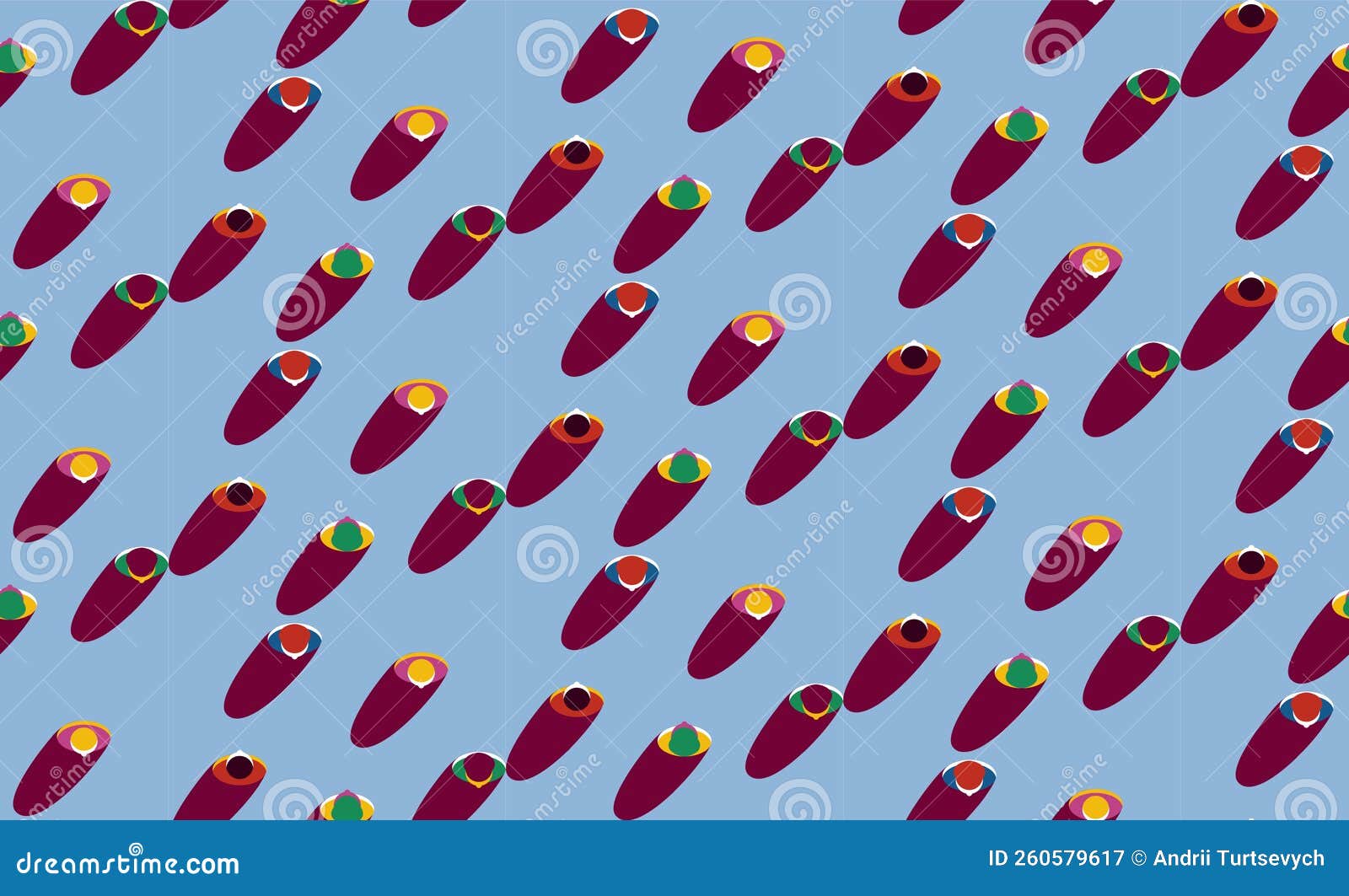 People in the Street, Top View, Vector Seamless Pattern Stock Vector ...