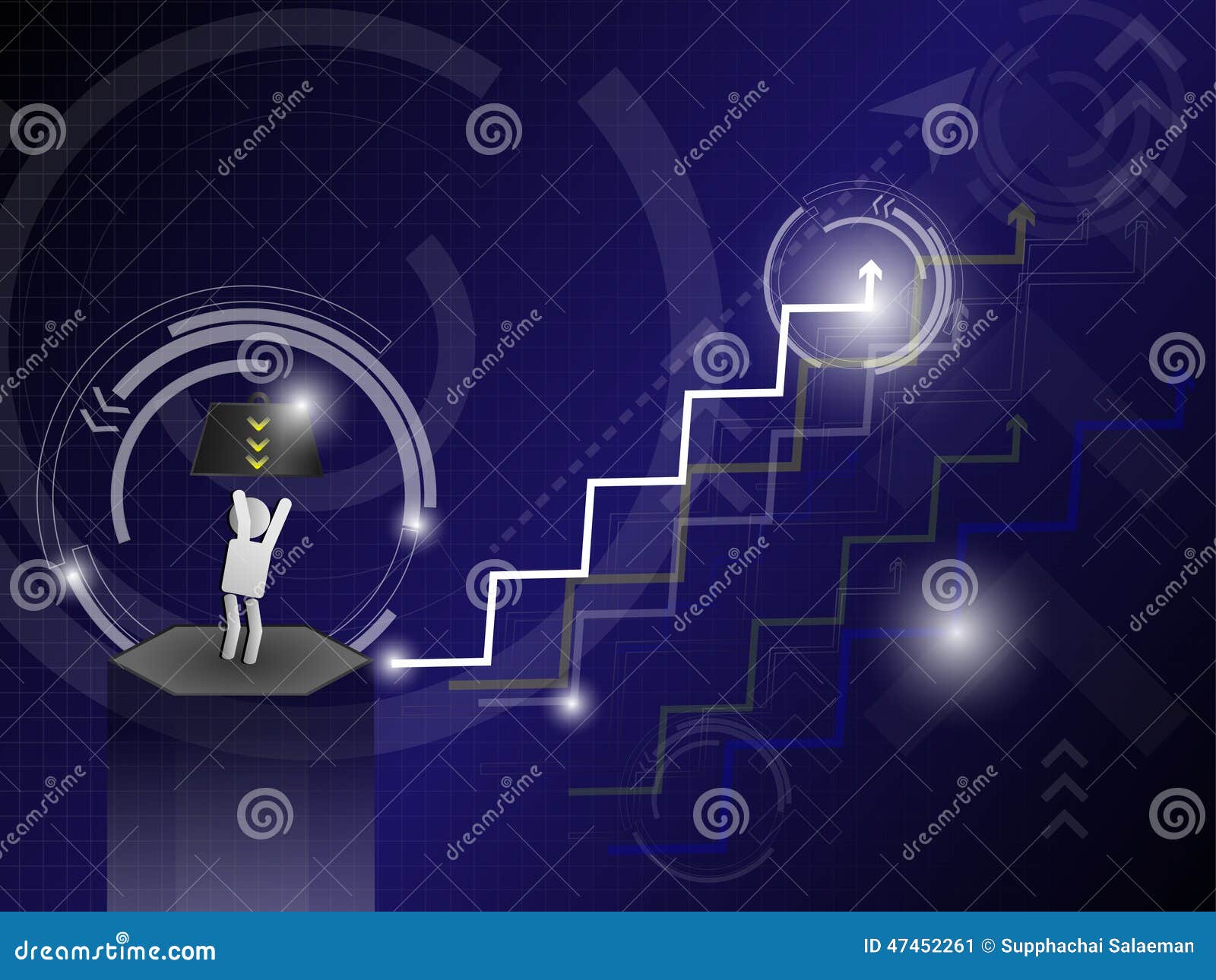 3d People And Stress - Relax Doors. Royalty-Free Illustration ...