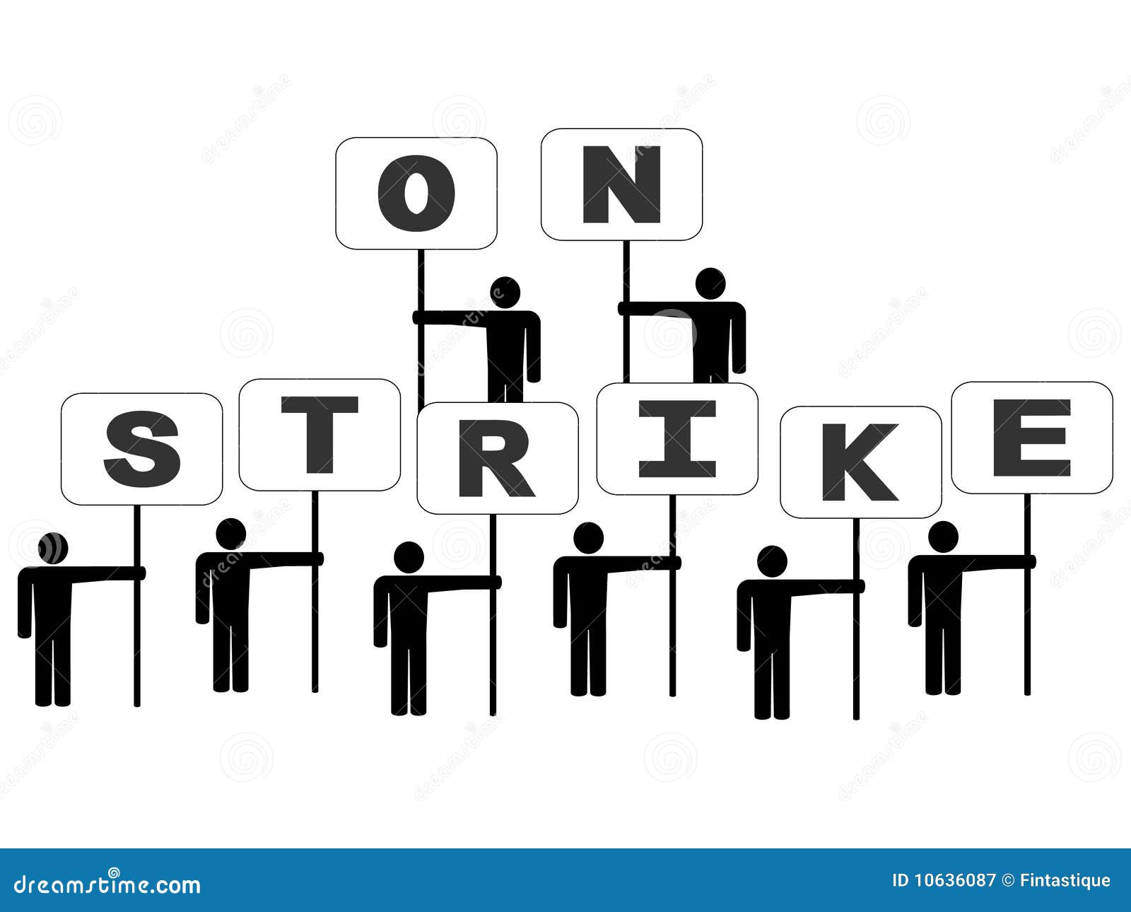 People on strike stock illustration. Illustration of group - 10636087