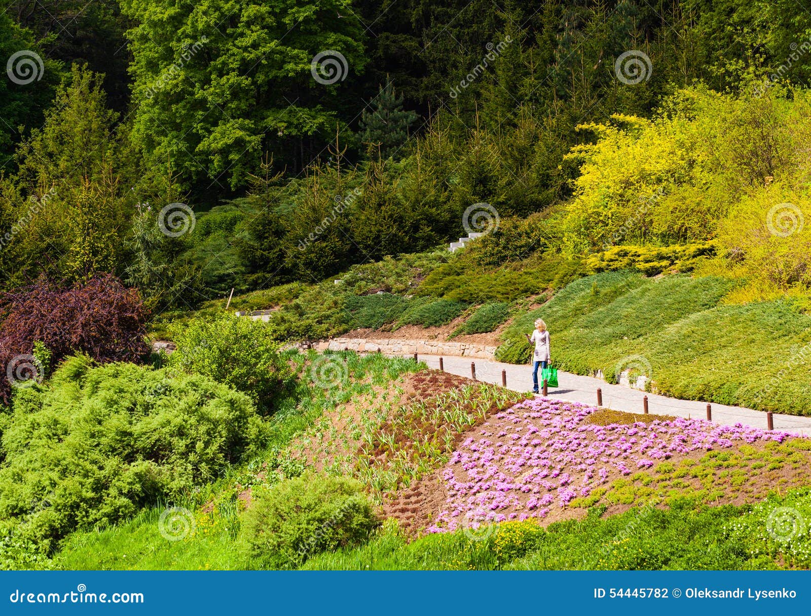 People strolling in park editorial photography. Image of background ...