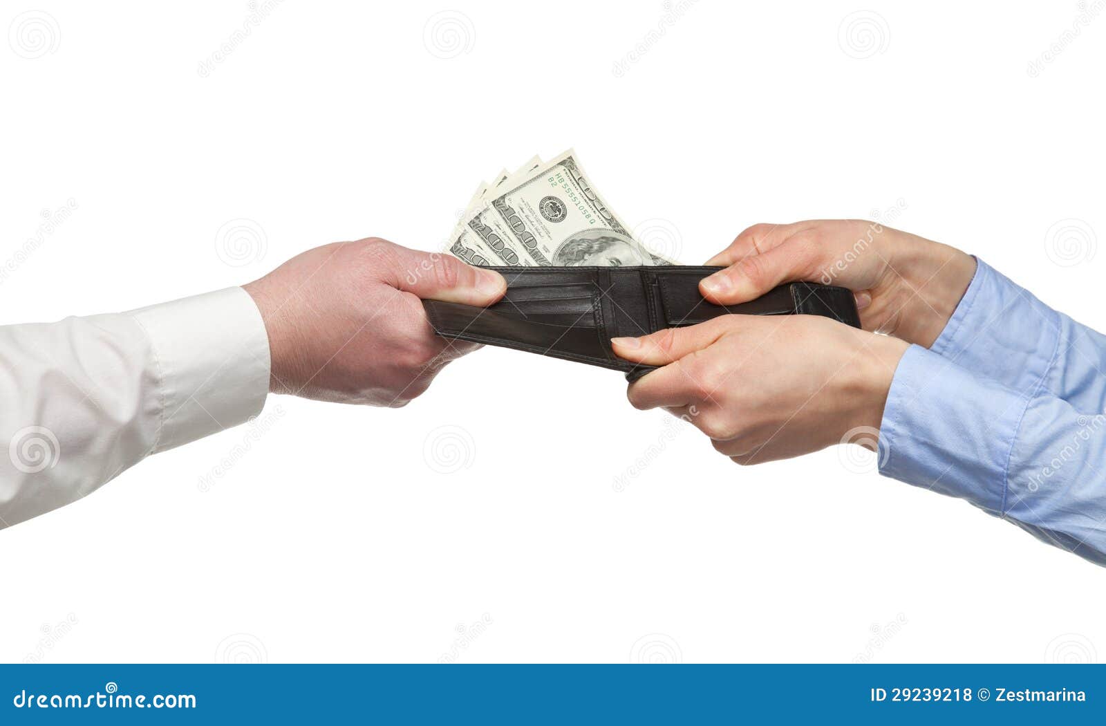 People Struggling for Wallet Full of Money Stock Photo - Image of ...