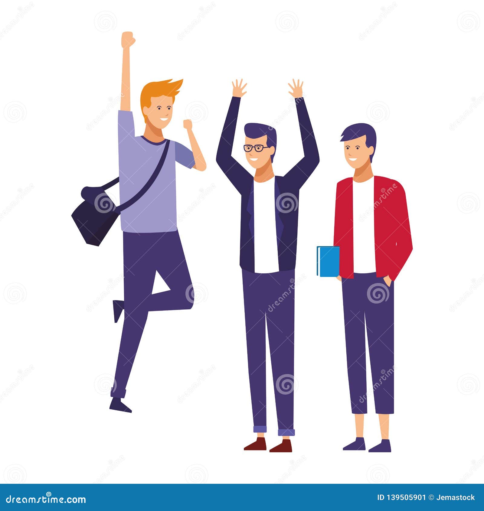 People Students Celebration Stock Vector - Illustration of fashionable ...