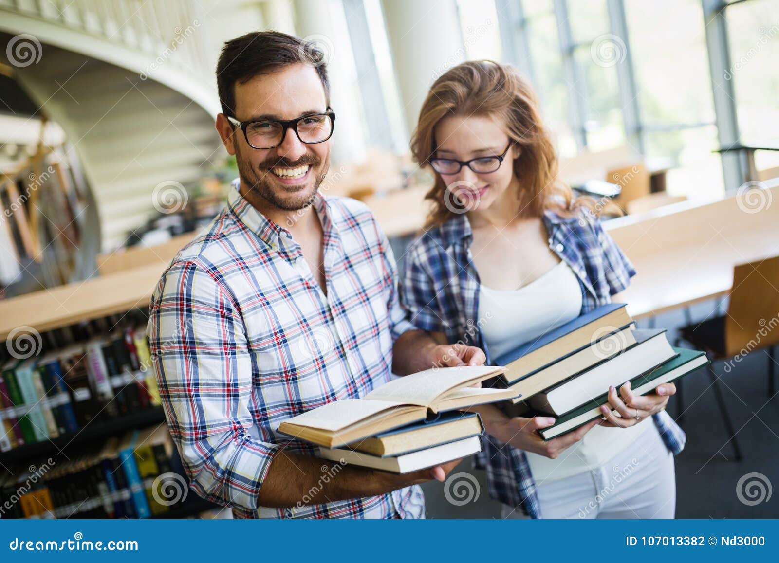 People studying together stock photo. Image of couple - 107013382