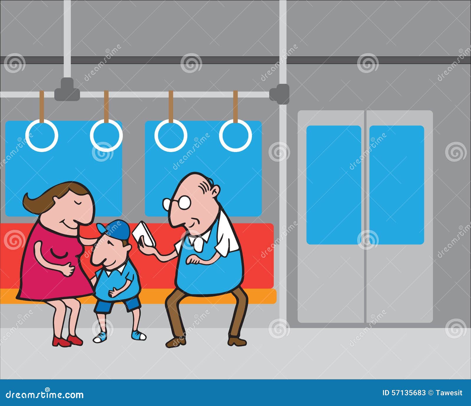 People in subway 2 stock vector. Illustration of headphone - 57135683