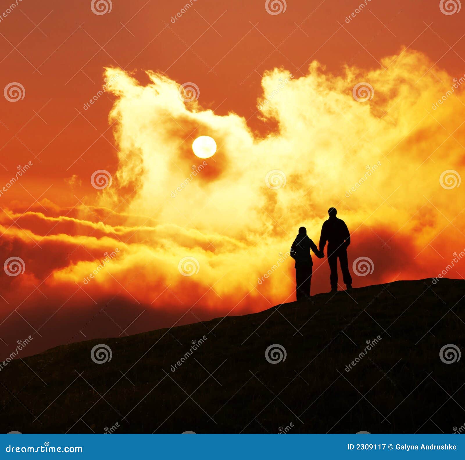 People on sunset stock image. Image of pleasure, storm - 2309117