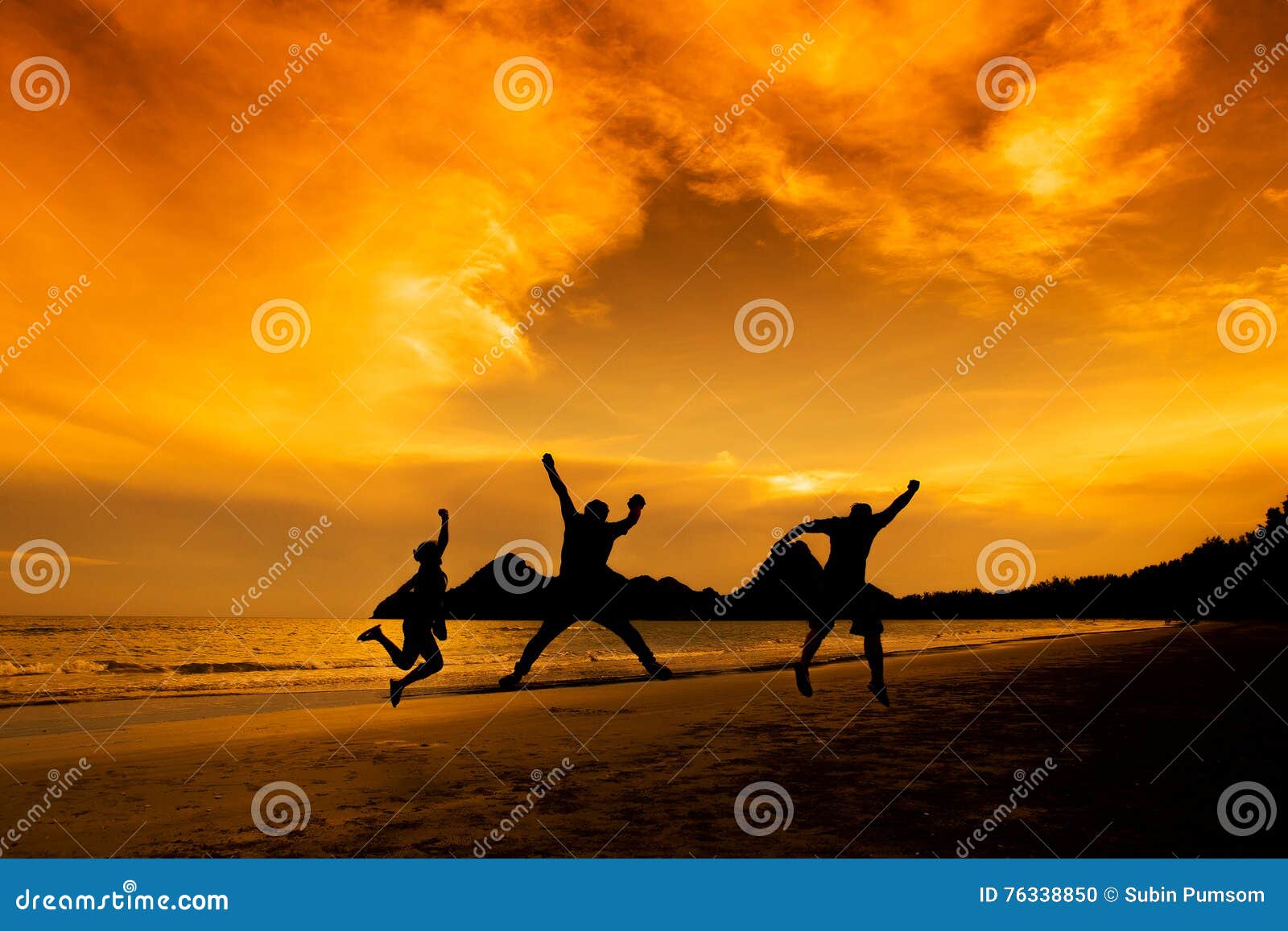 People at Sunset stock photo. Image of orange, recreation - 76338850