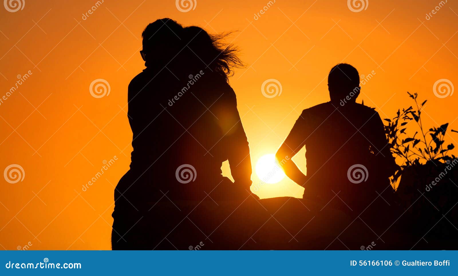 People at sunset stock photo. Image of look, isolated - 56166106