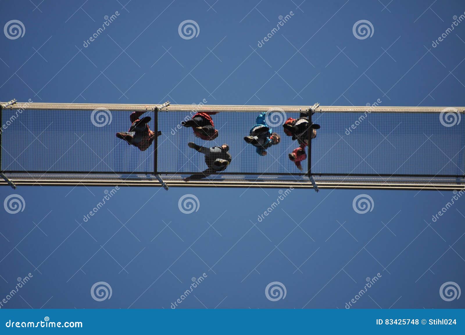 People on Suspension Bridge Editorial Stock Photo - Image of ...