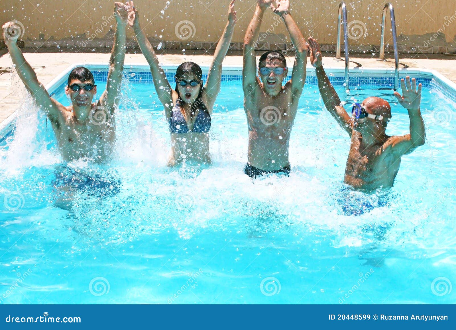 People in swimming pool stock image. Image of cheer, people - 20448599