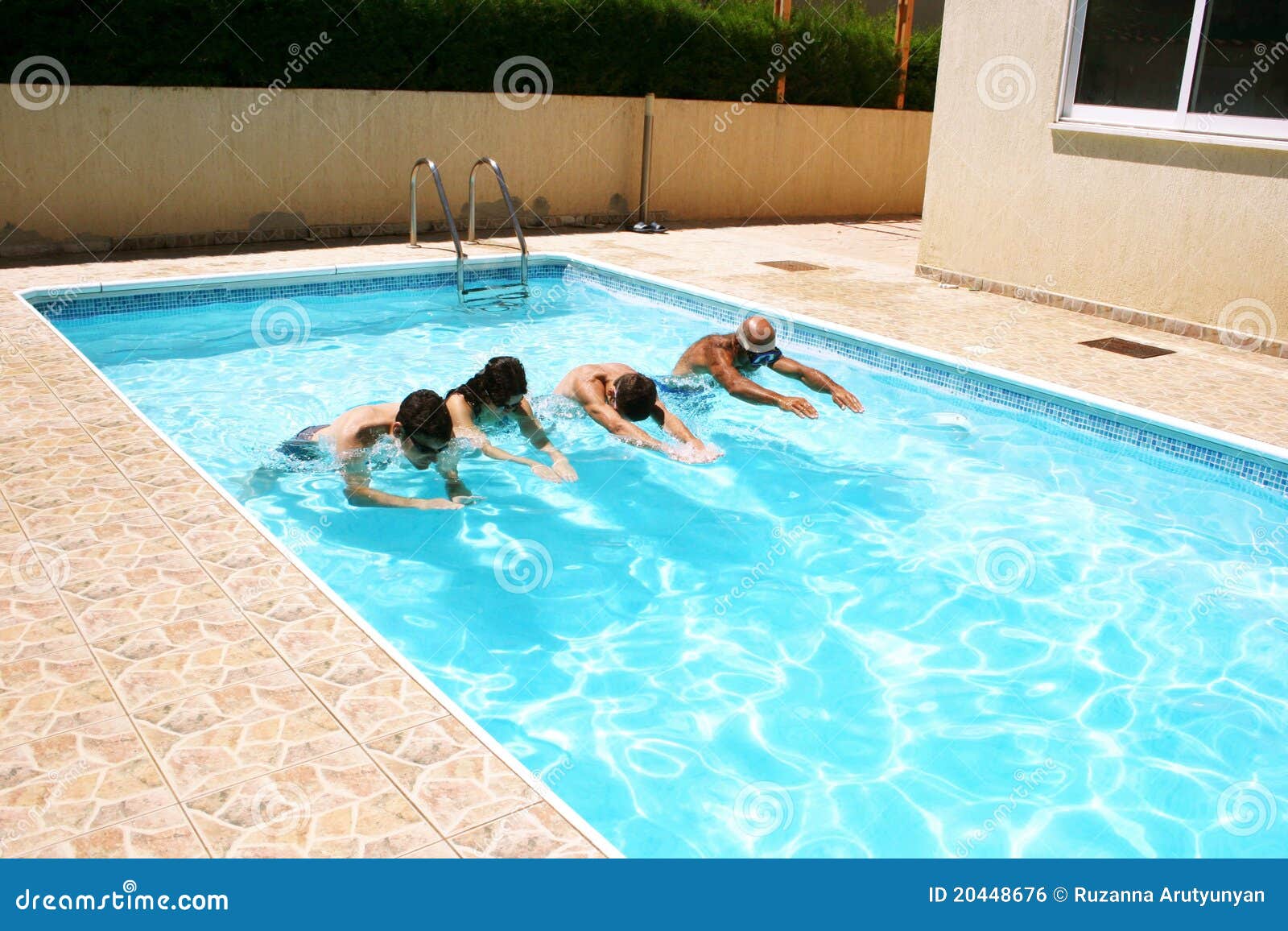 People in swimming pool stock photo. Image of male, girlfriend - 20448676