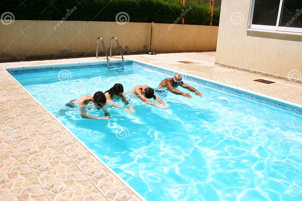 People in swimming pool stock photo. Image of male, girlfriend - 20448676