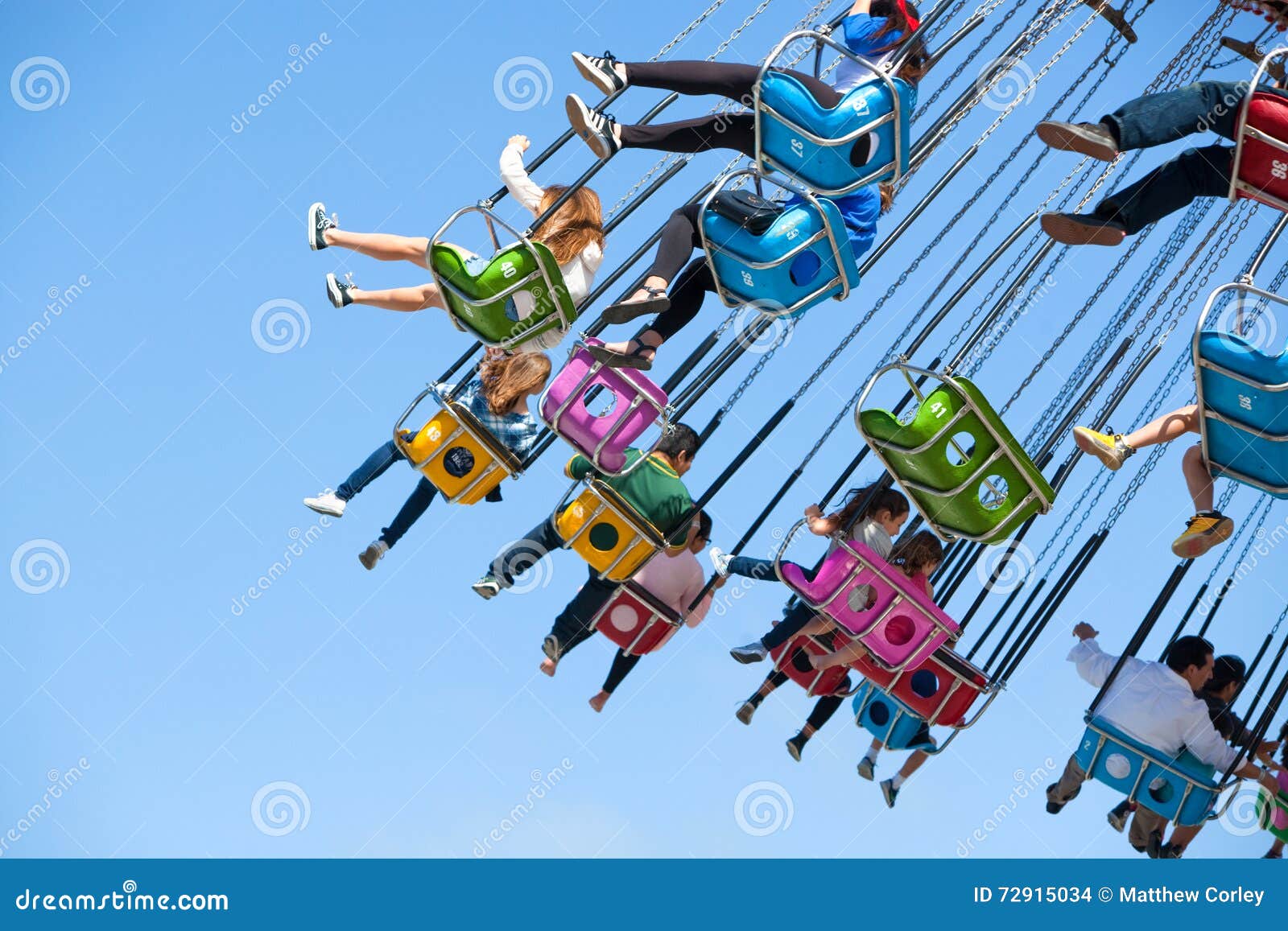 People Enjoying a Swing Ride Editorial Stock Image - Image of speed ...