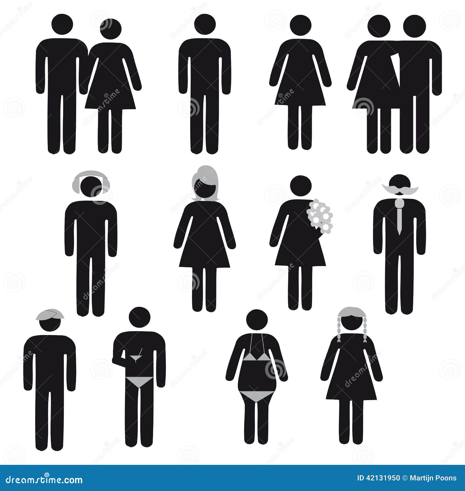 People symbol stock vector. Illustration of modern, pictogram - 42131950