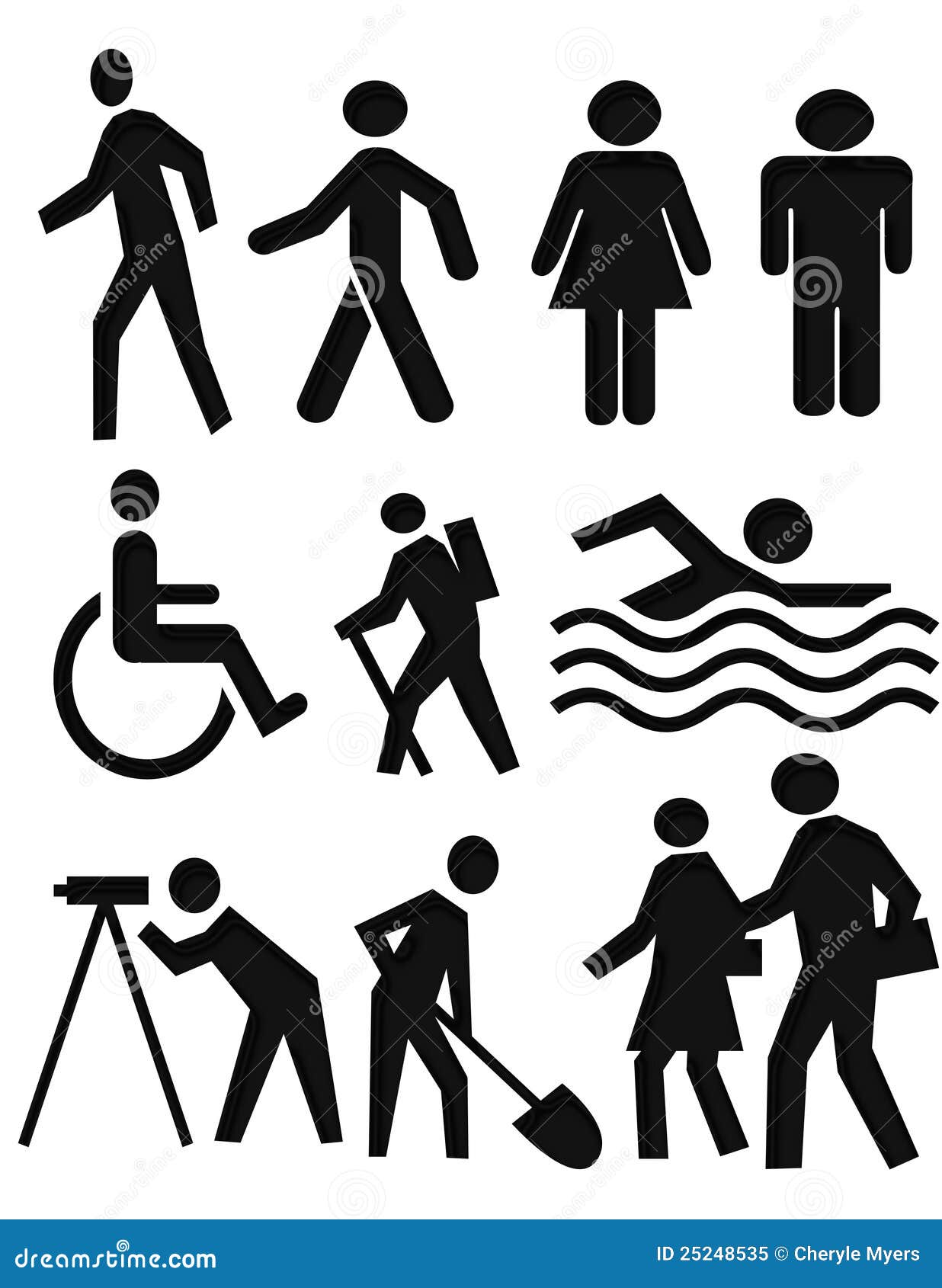 People symbols stock illustration. Illustration of collection - 25248535