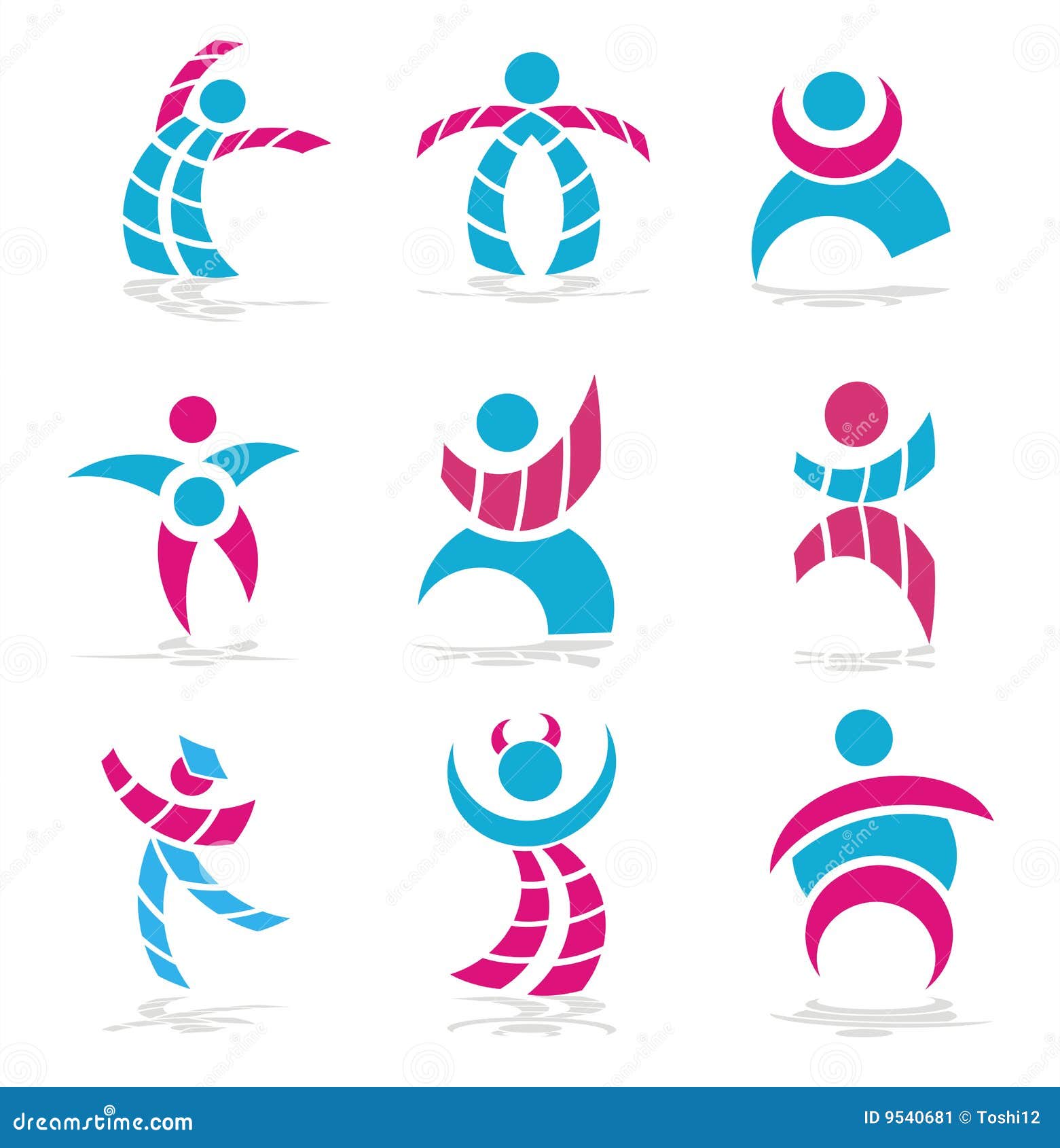 People symbols stock vector. Illustration of company, cooperation - 9540681