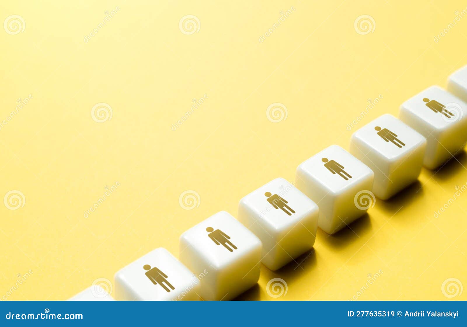 People Symbols on Blocks. Copy Space Stock Image - Image of ...