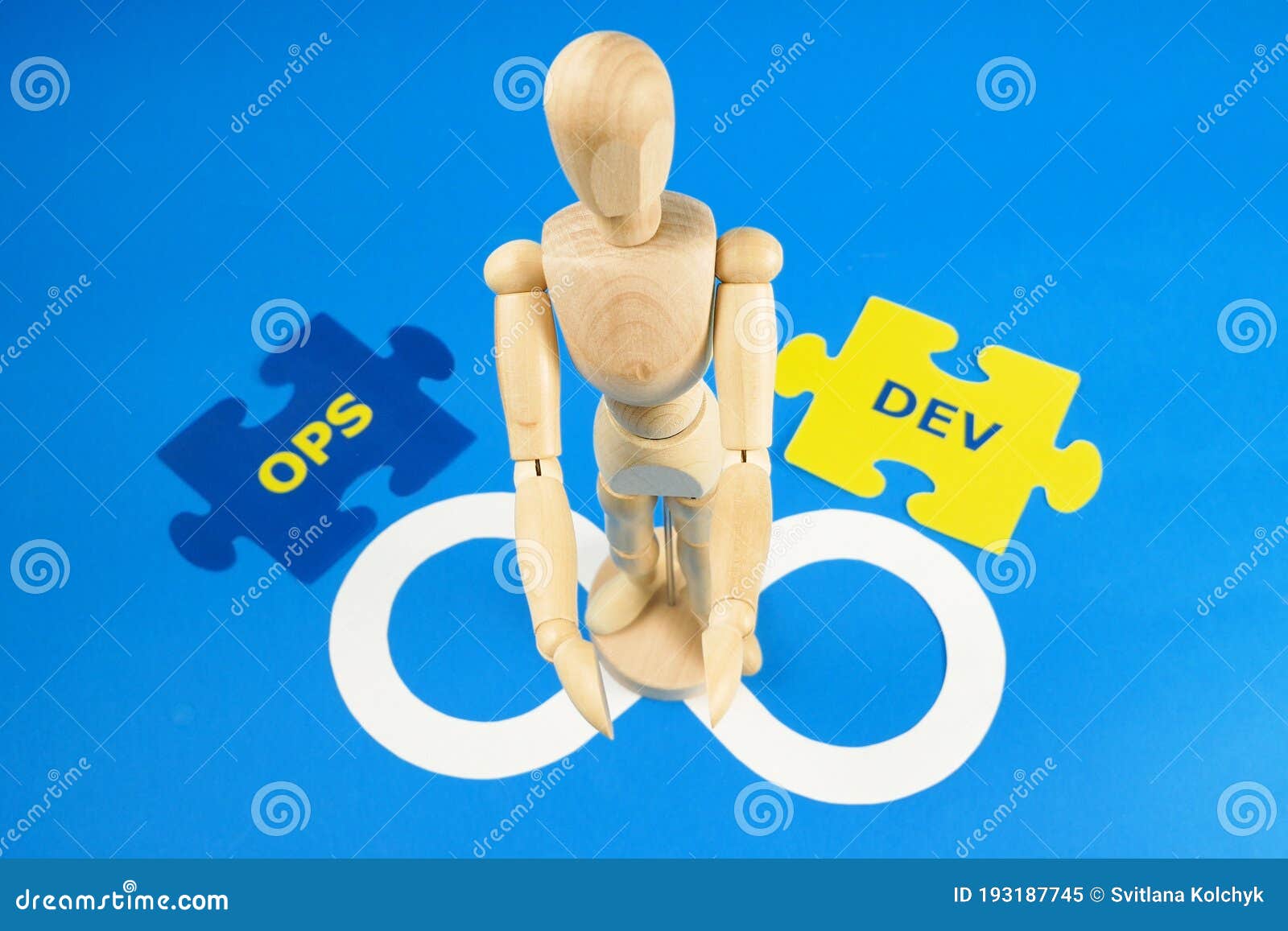 People Symbols and Puzzles with Devops Words. DevOps Concept for ...