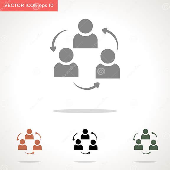 People Sync Icon Isolated on White Background Stock Illustration ...