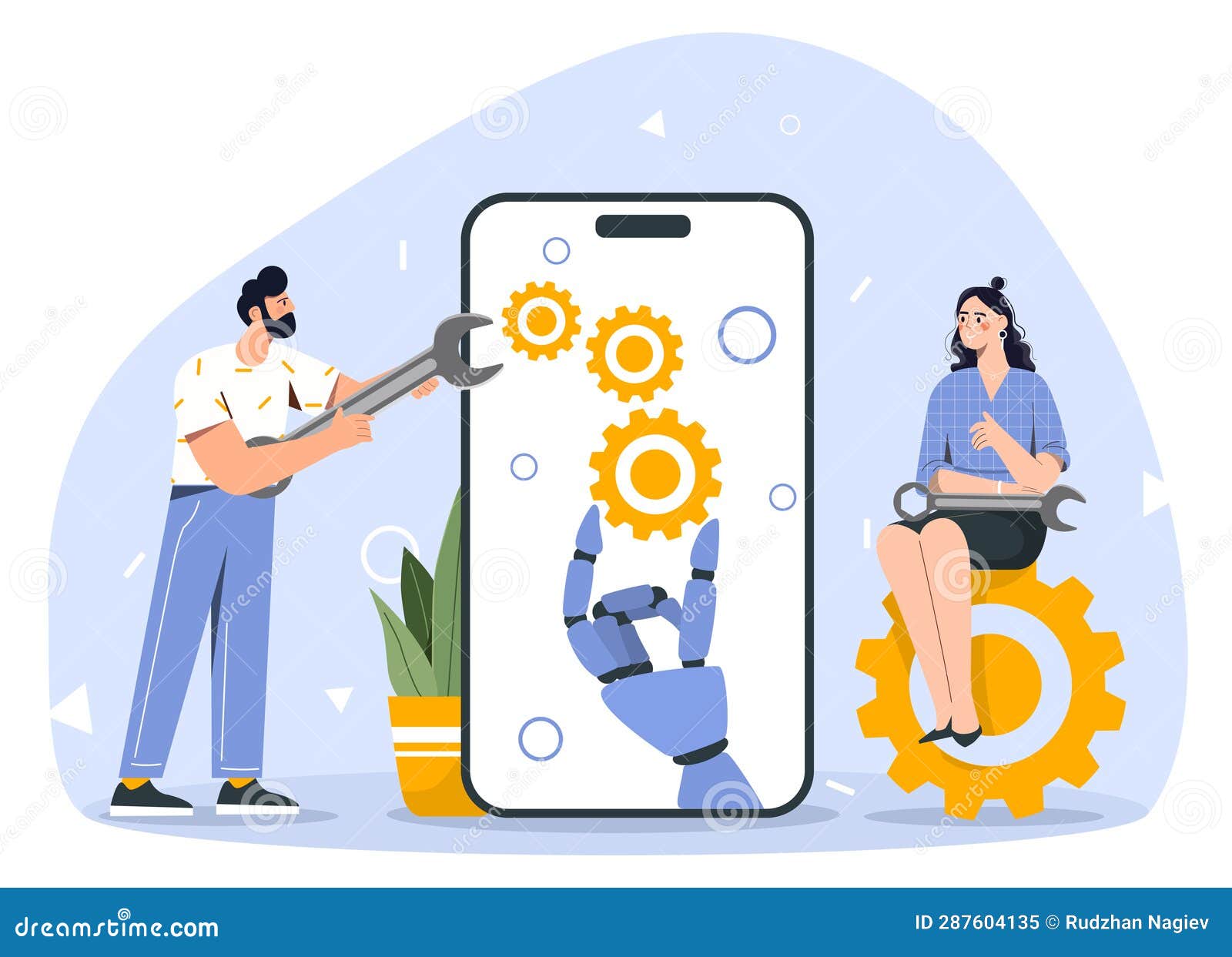 People with System Update Vector Concept Stock Vector - Illustration of ...