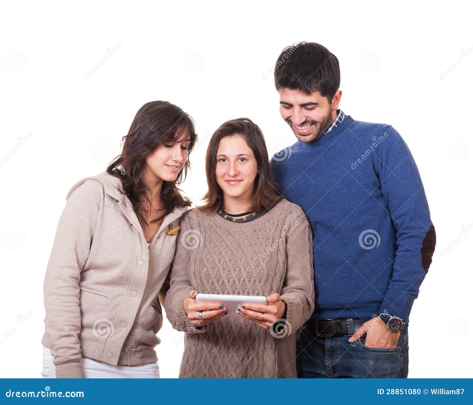 People with Tablet PC stock photo. Image of male, students - 28851080