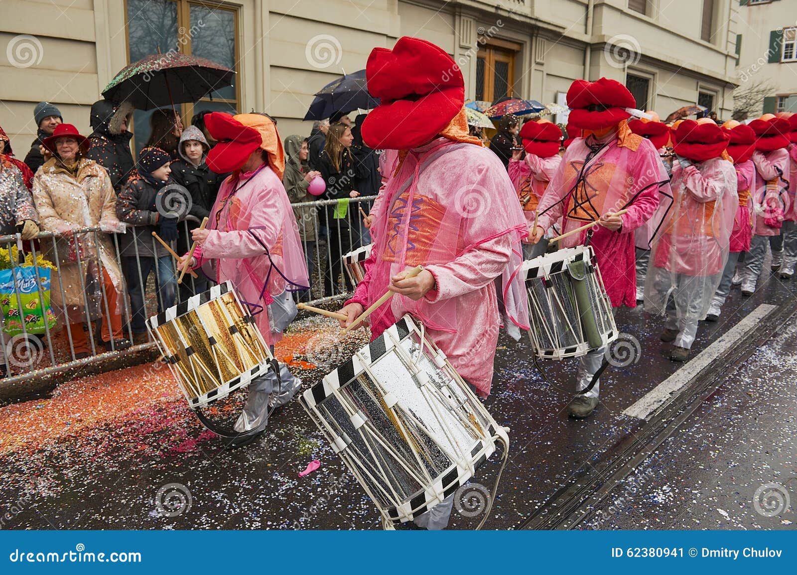 People Take Part in Parade at Basel Carnival in Basel, Switzerland ...