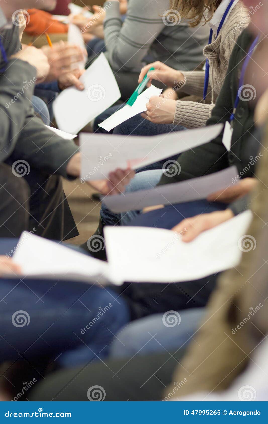 People Taking Note at Business Meeting Stock Image - Image of sitting ...