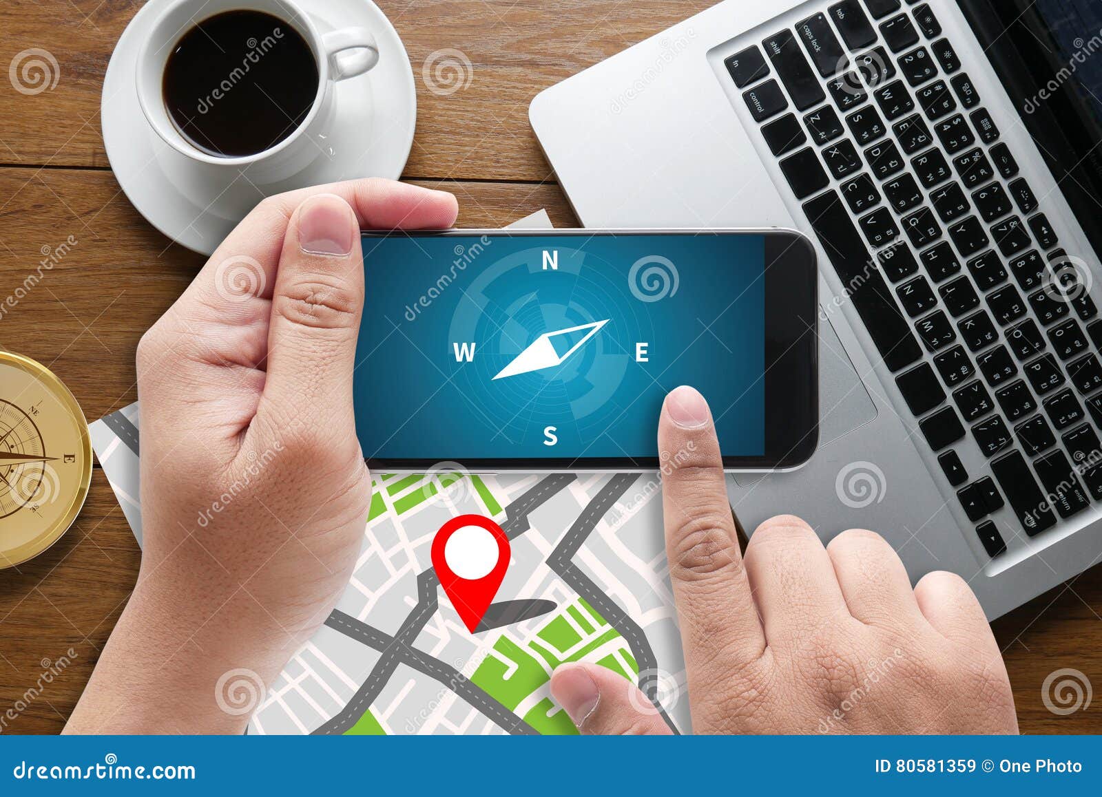 People Talk Adventure Compass Longitude Latitude Navigation Dire Stock ...