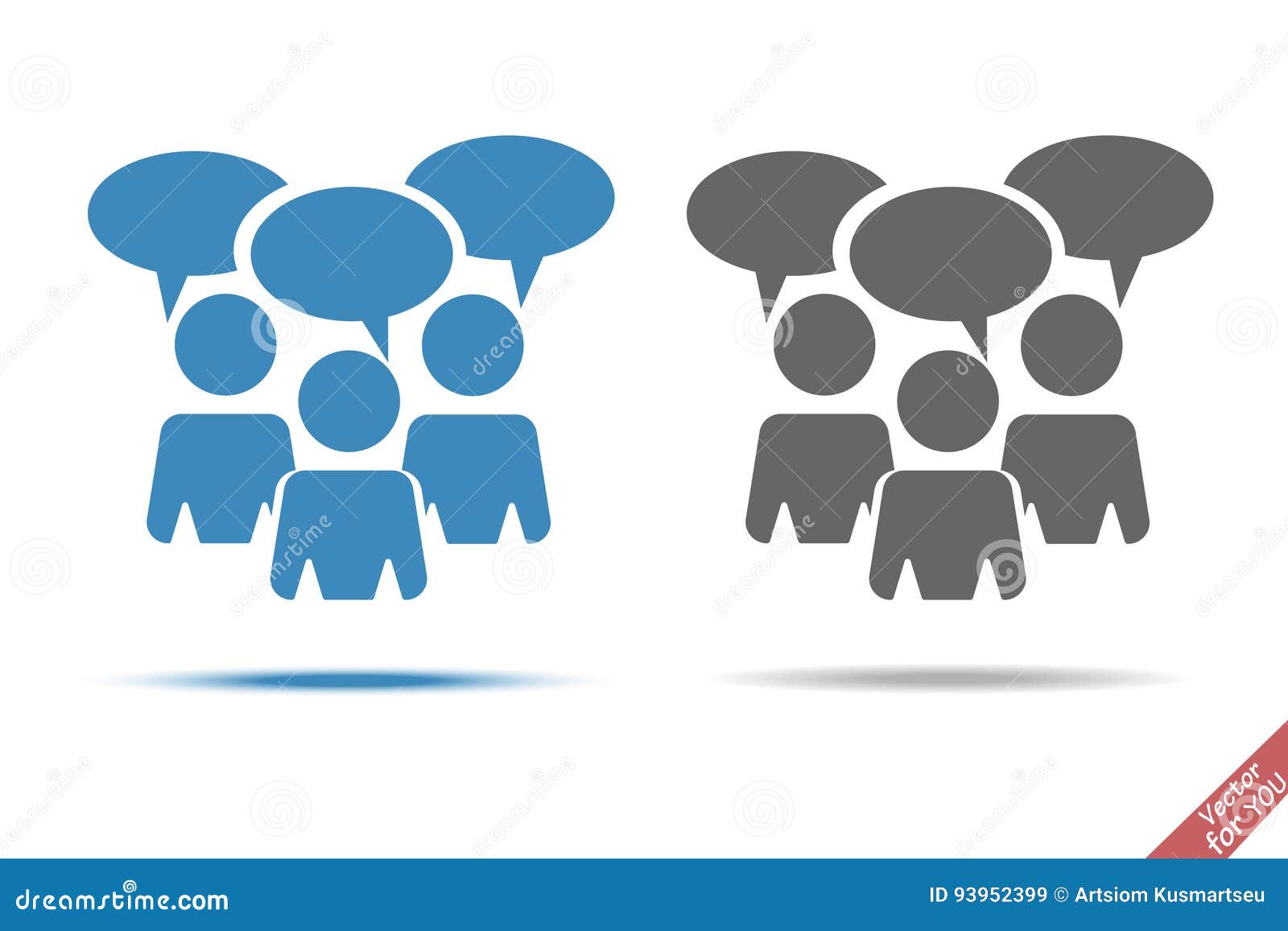 People and Talk Cloud Vector Icon Stock Vector - Illustration of ...