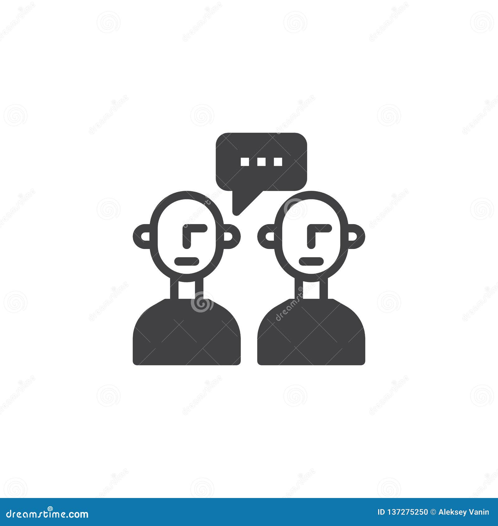 People talk vector icon stock vector. Illustration of business - 137275250