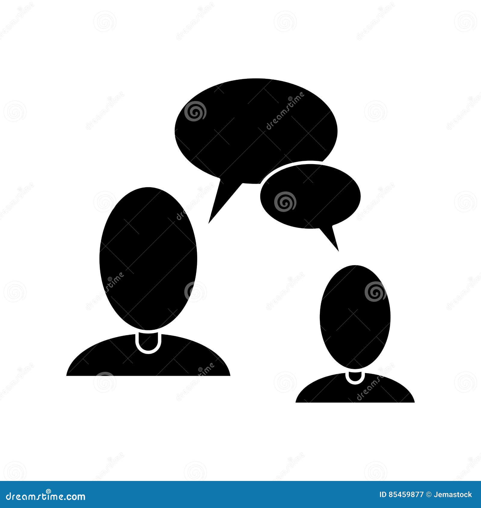 People Talking Bubble Speech Communication Pictogram Stock Vector ...