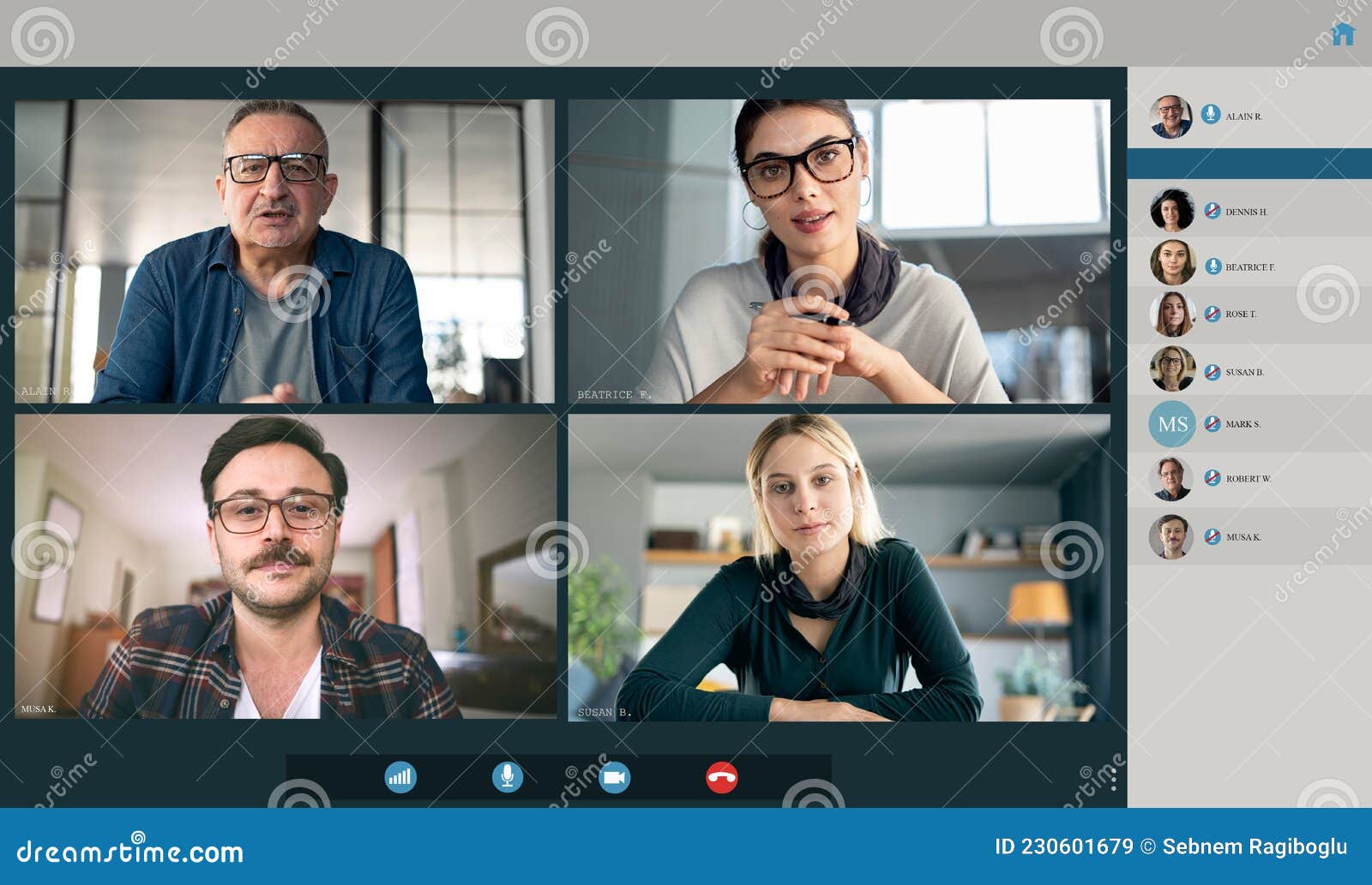 People are Talking on Computer Stock Image - Image of meeting, computer ...