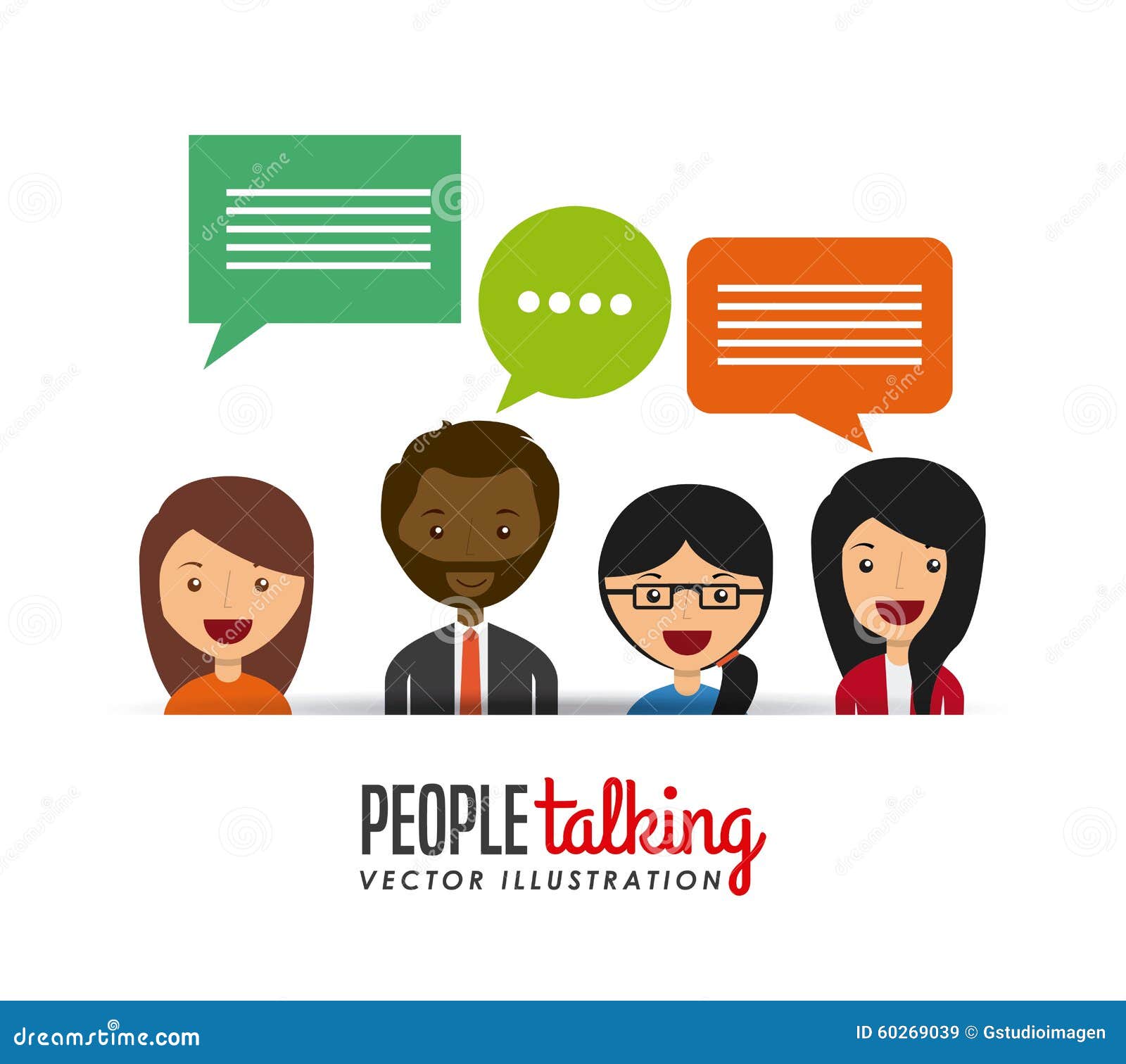 People talking stock vector. Illustration of bubble, chat - 60269039