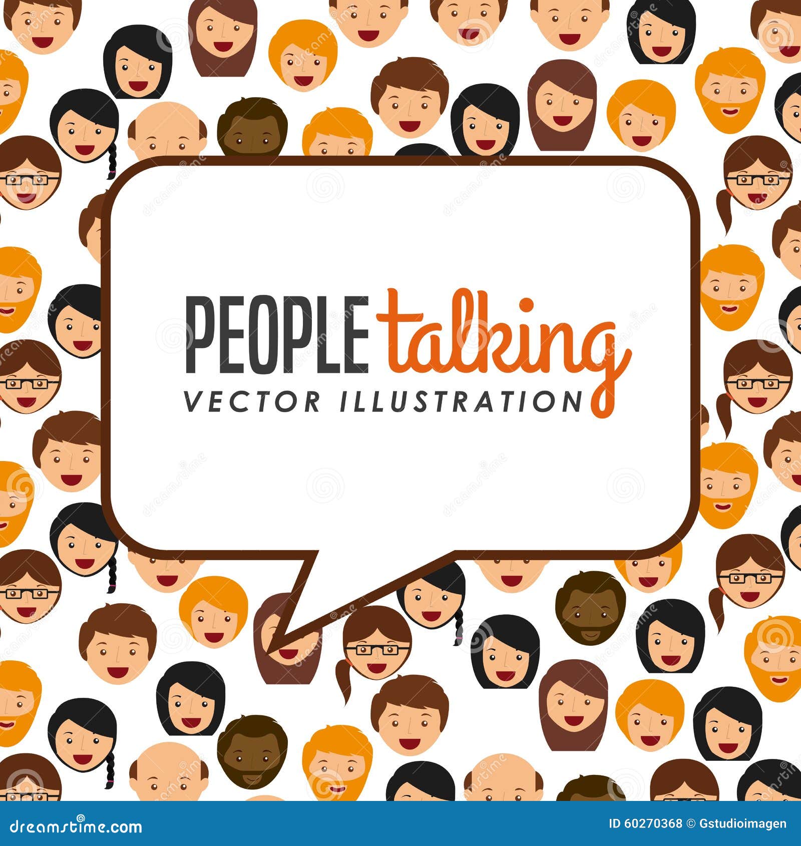 People talking stock vector. Illustration of discussion - 60270368