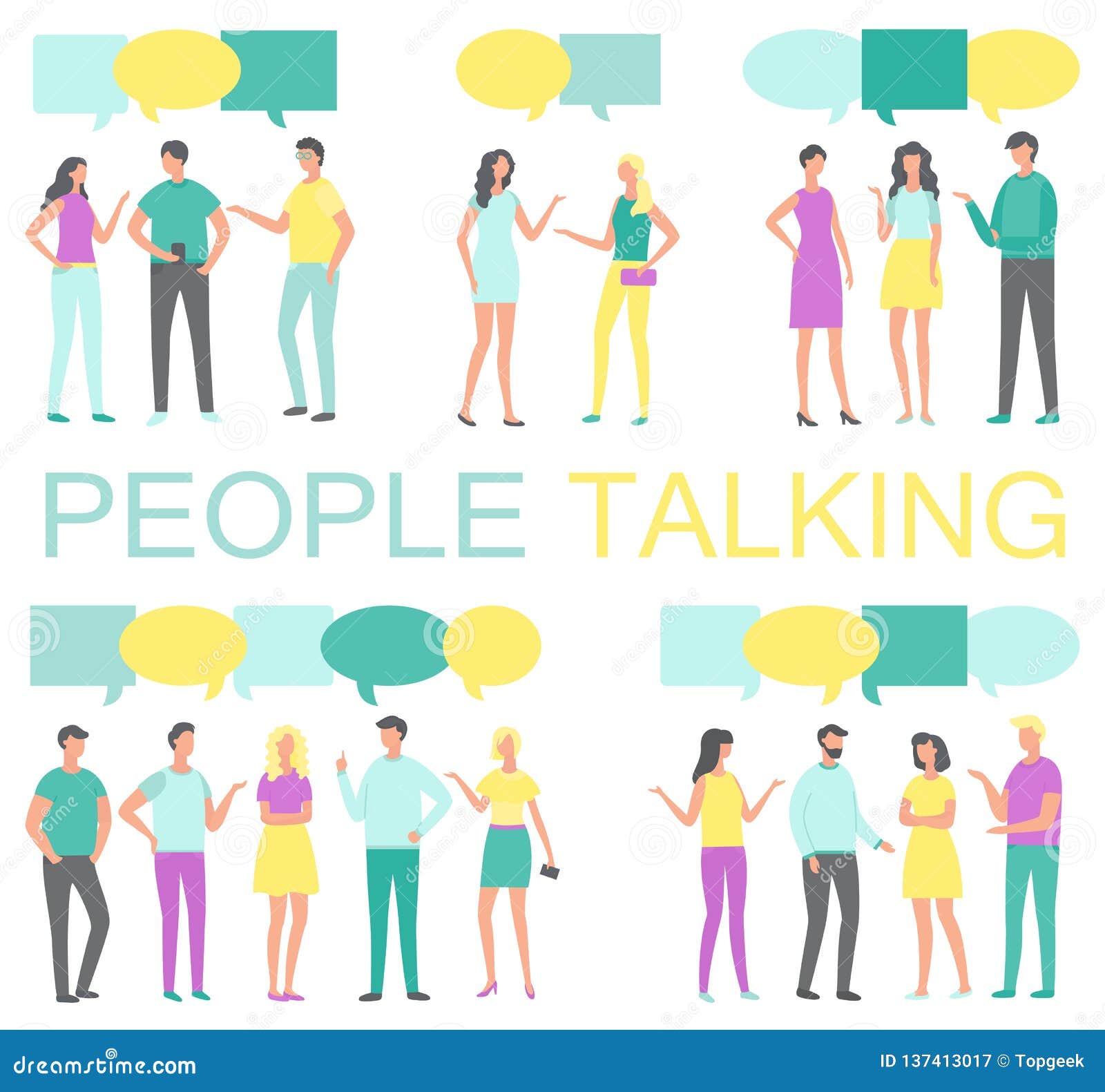 People Talking and Discussing Something Vector Stock Vector ...