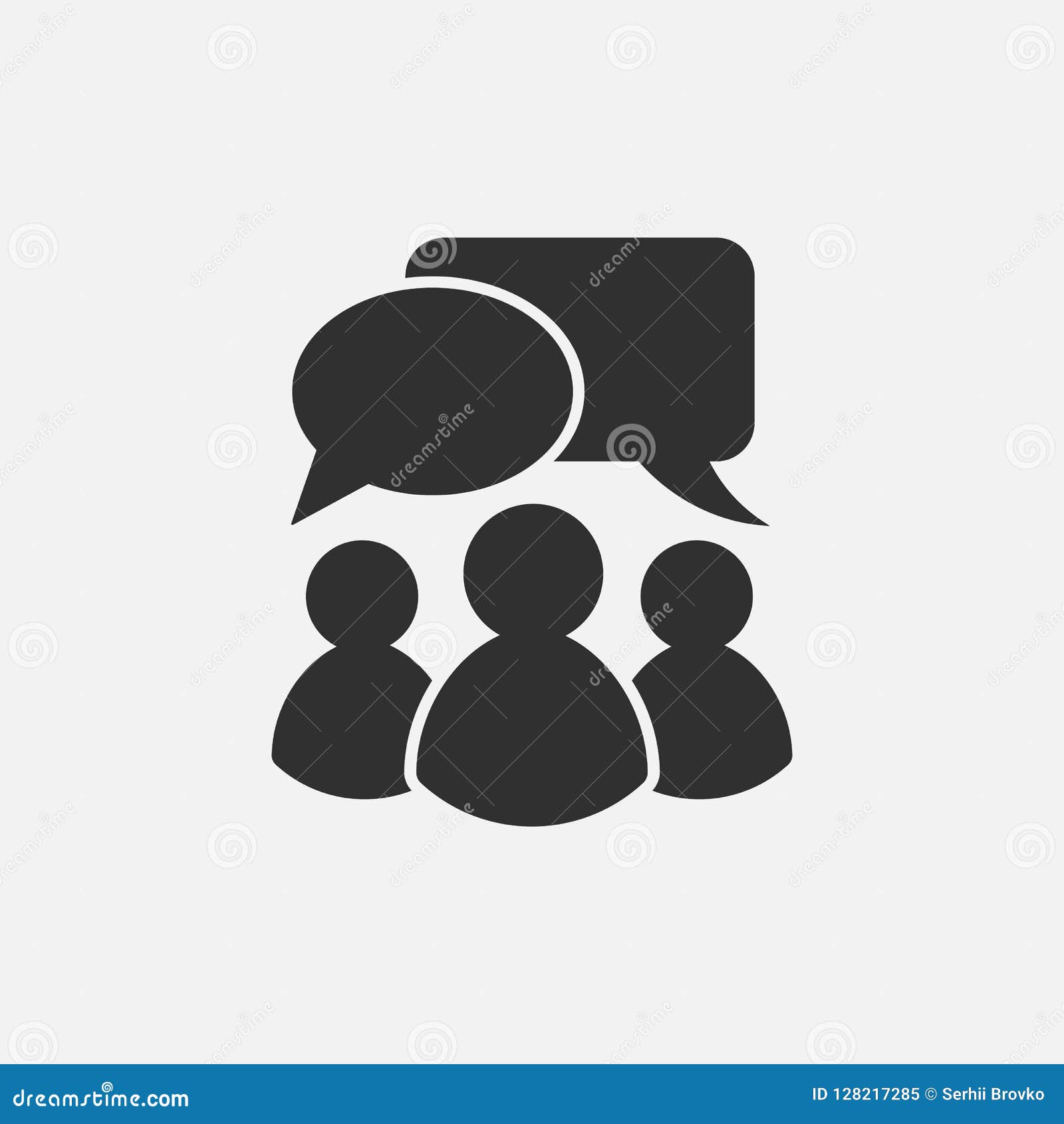 People Talking Icon. Isolated on White Background. Vector Illustration ...