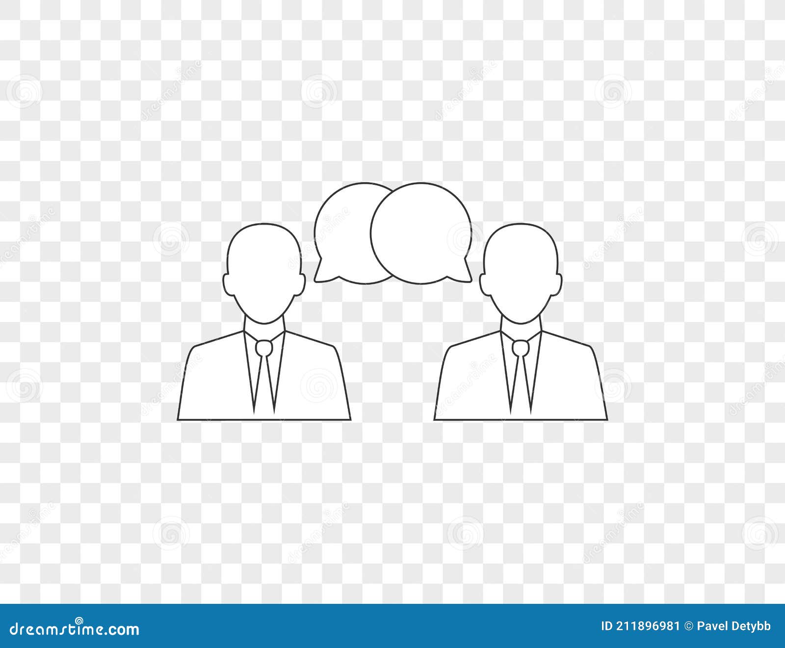 People Talking Icon on Transparent Background. Vector Illustration ...