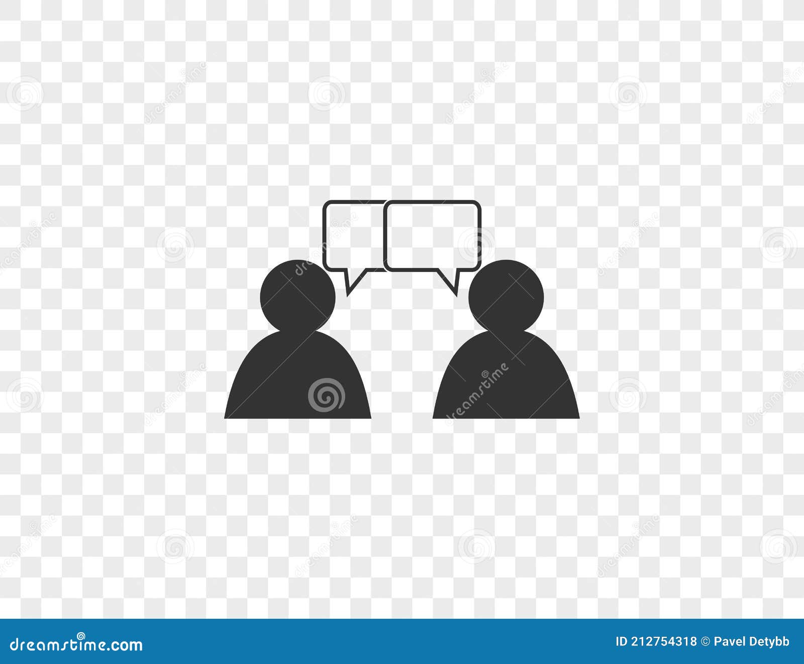 People Talking Icon on Transparent Background. Vector Illustration ...