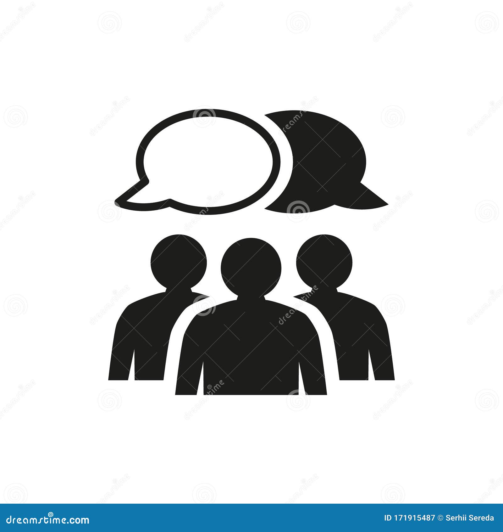 People Talking Icon on White Background Stock Illustration ...