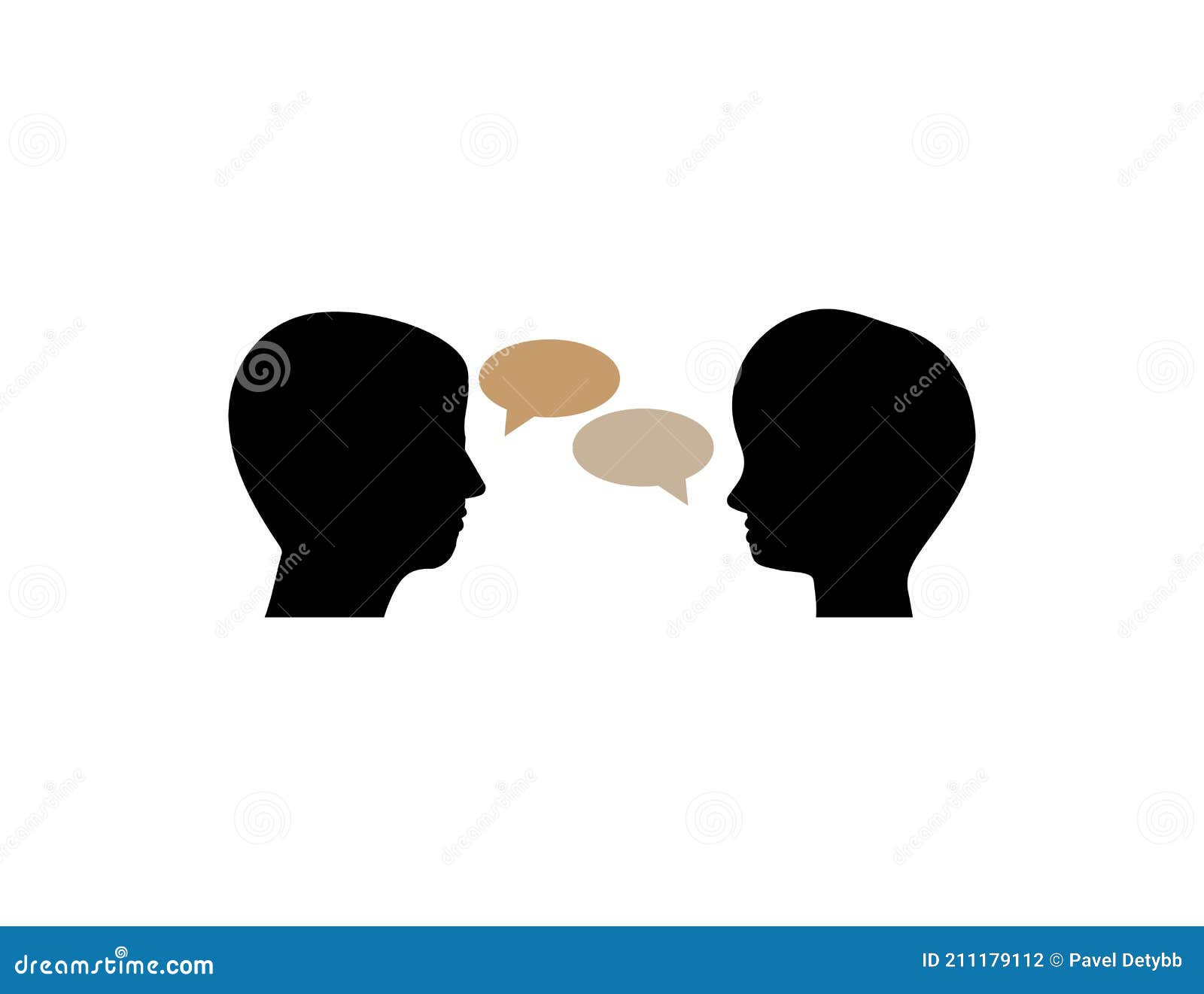 People Talking Icon on White Background. Vector Illustration Stock ...