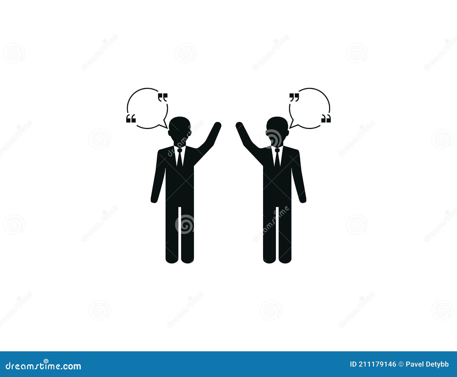People Talking Icon on White Background. Vector Illustration Stock ...