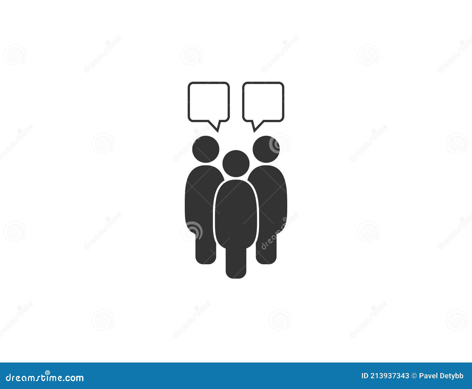People Talking Icon on White Background. Vector Illustration Stock ...