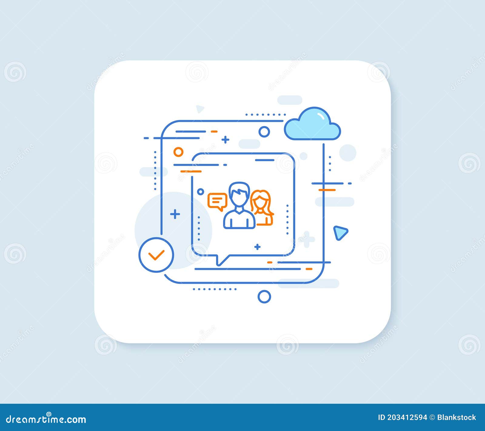 People Talking Line Icon. Conversation Sign. Vector Stock Vector ...