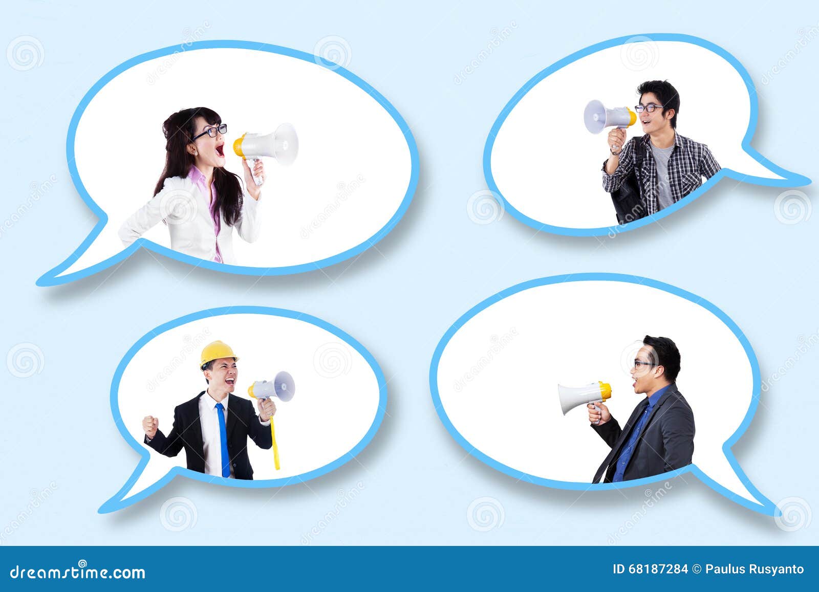 People Talking with Megaphone Stock Photo - Image of lifestyle ...