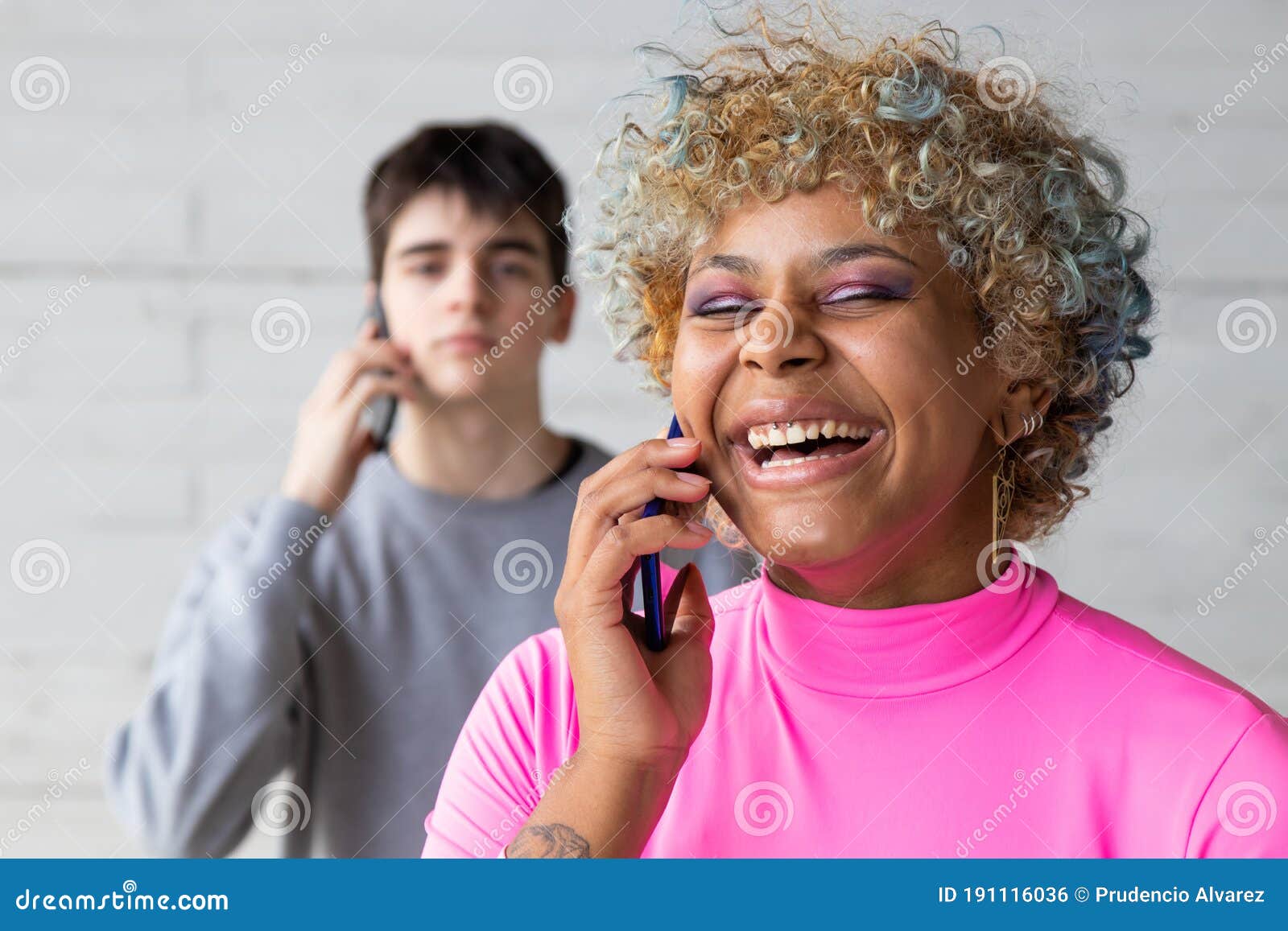 People Talking on Mobile Phone Stock Photo - Image of holding, black ...
