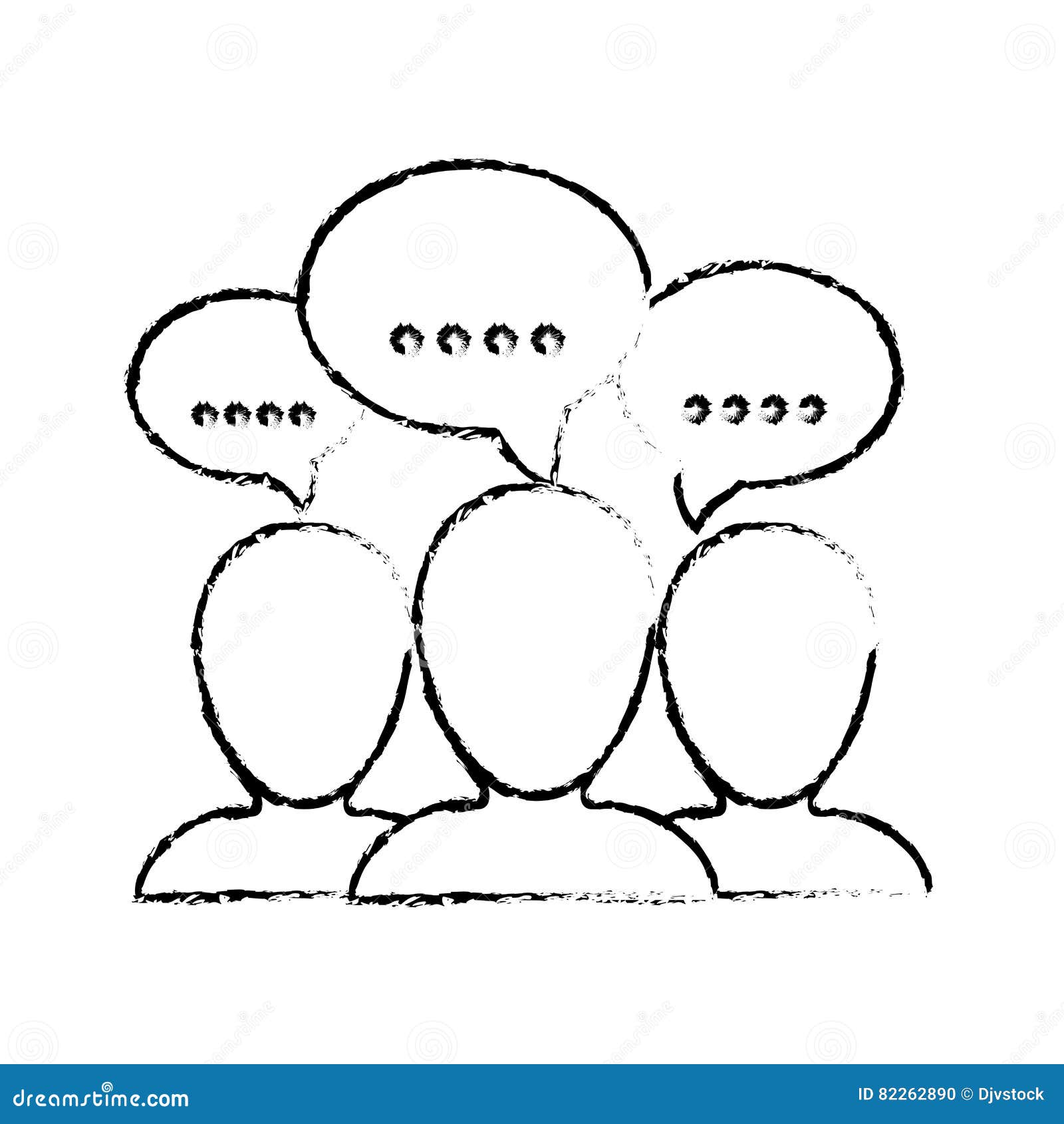 People talking pictogram stock vector. Illustration of personal - 82262890