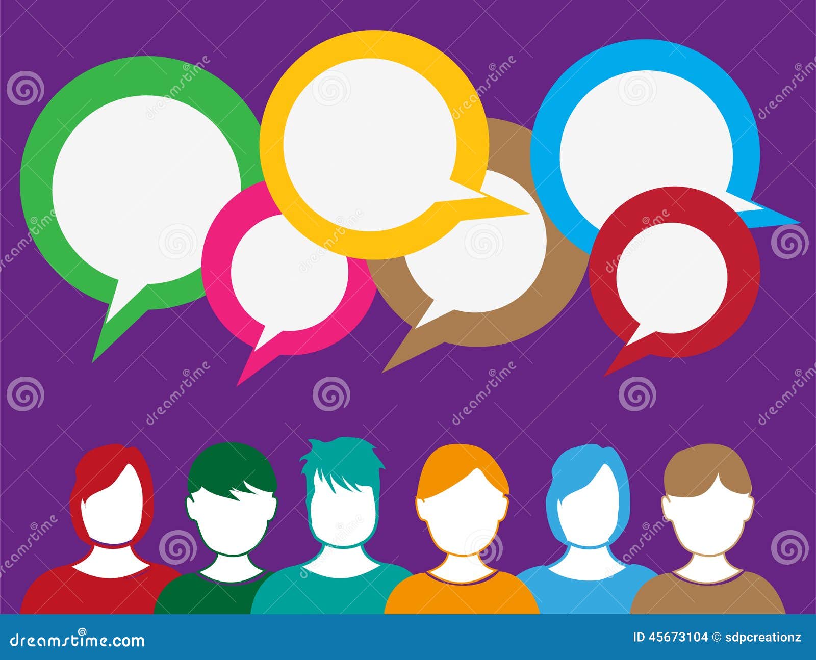 Sharing Ideas Teamwork Backgrounds Royalty-Free Cartoon | CartoonDealer ...